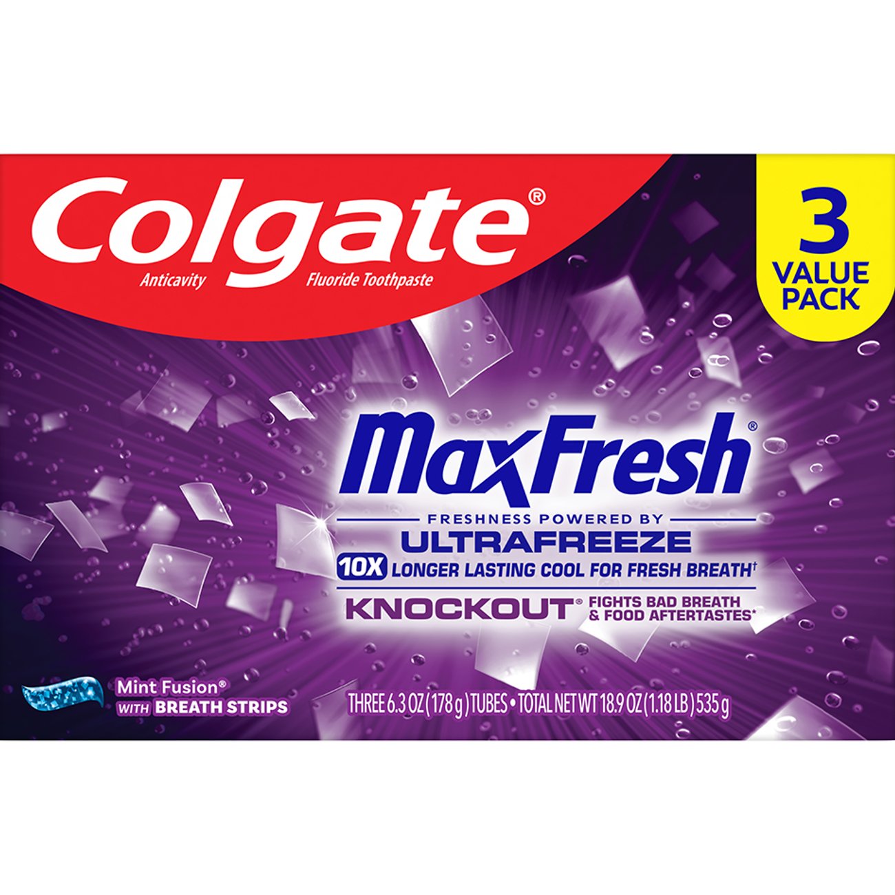 Colgate Max Fresh Knockout Toothpaste - Mint Fusion, 3 pk - Shop ...