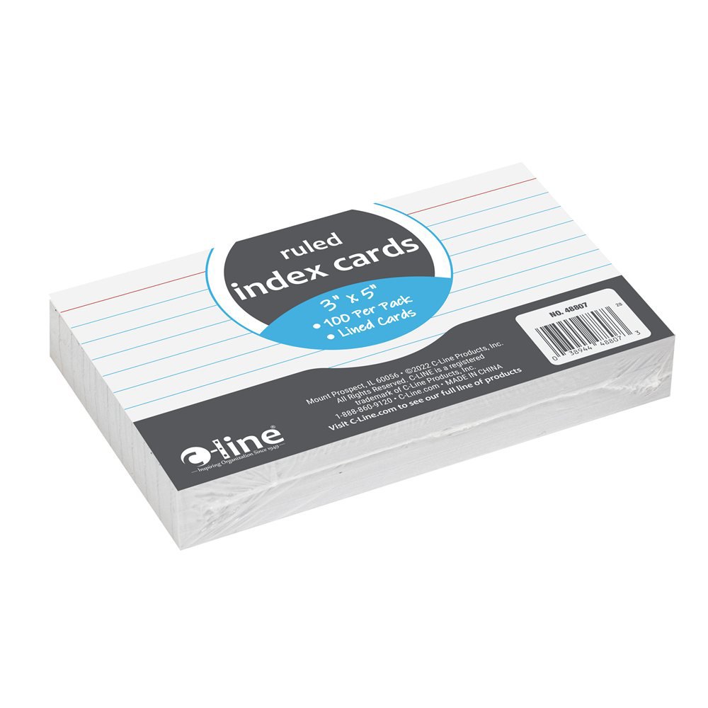 C-Line Ruled Index Cards, 100 ct - Shop Sticky notes & index cards at H-E-B