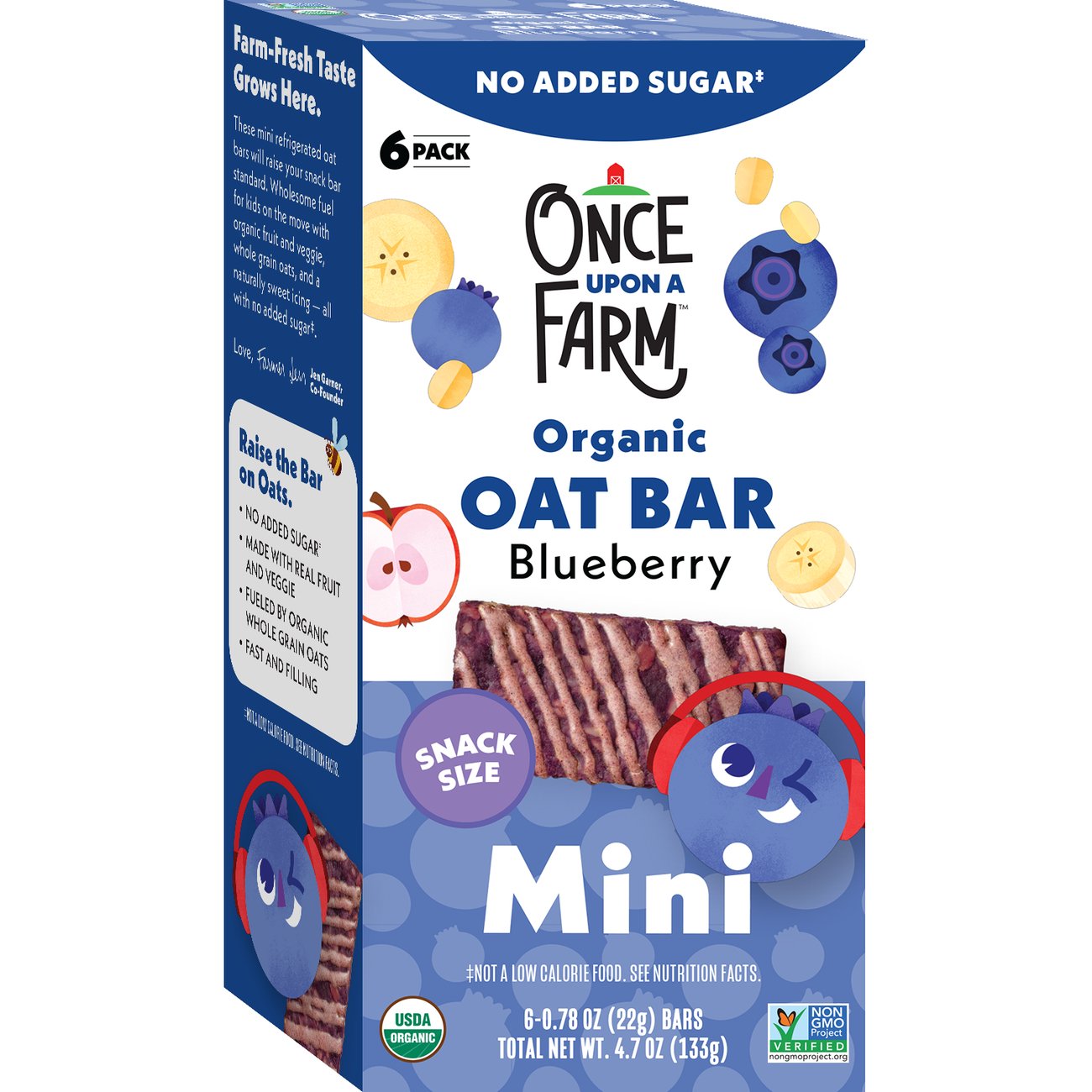 Once Upon A Farm Organic Mini Oat Bar - Blueberry - Shop Toddler food ...
