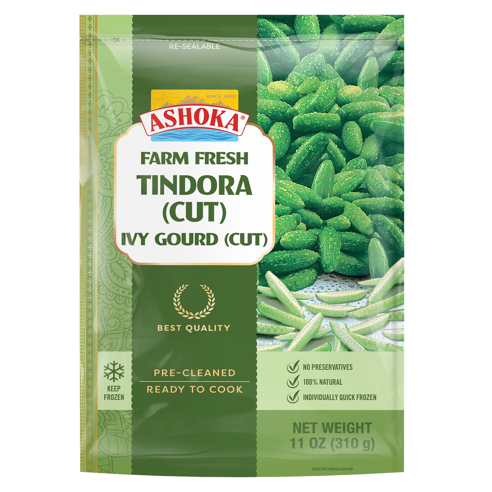 Ashoka Frozen Tindora Cut Ivy Gourd - Shop Beans & peas at H-E-B