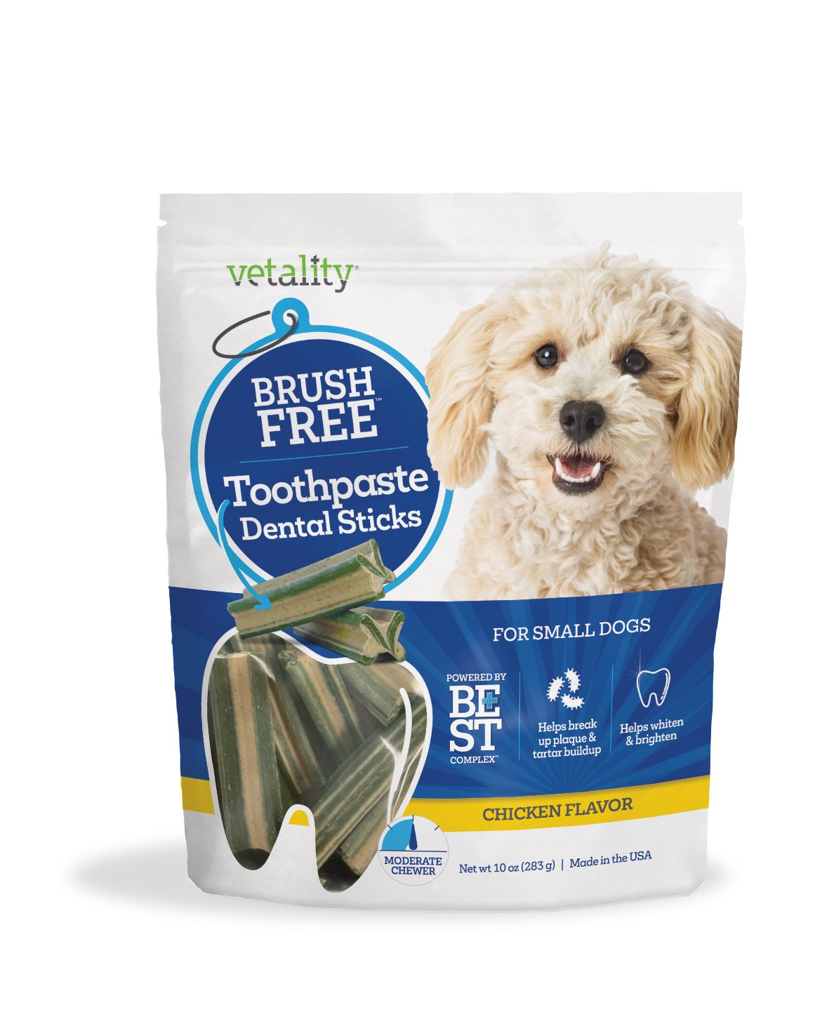 Vetality Brush Free Toothpaste Dental Sticks - Small Dogs - Shop Dental ...