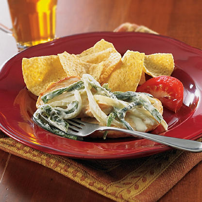 Chicken With Poblano Cream Sauce Recipe from H-E-B
