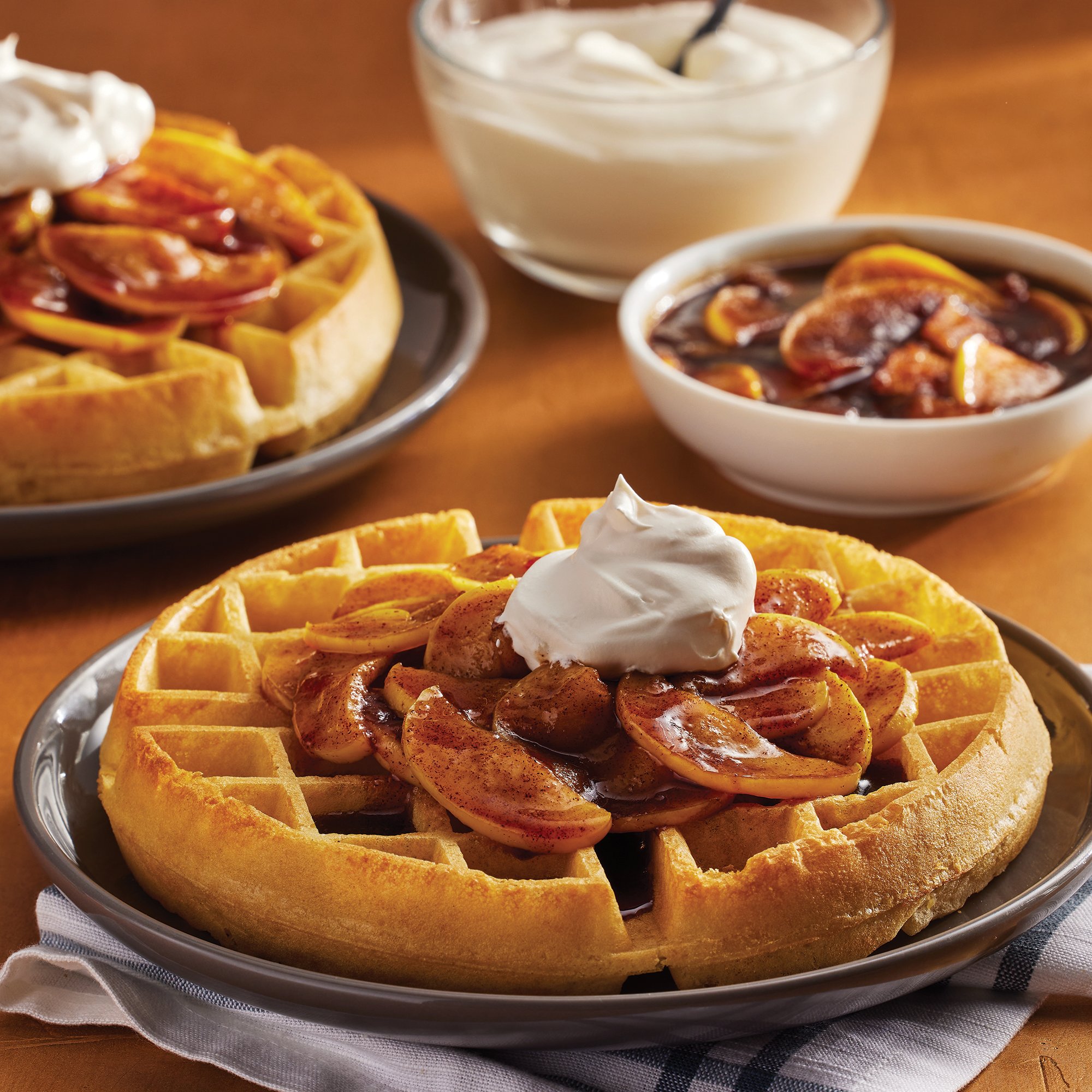 Apple Pie Belgian Waffles Recipe from H-E-B