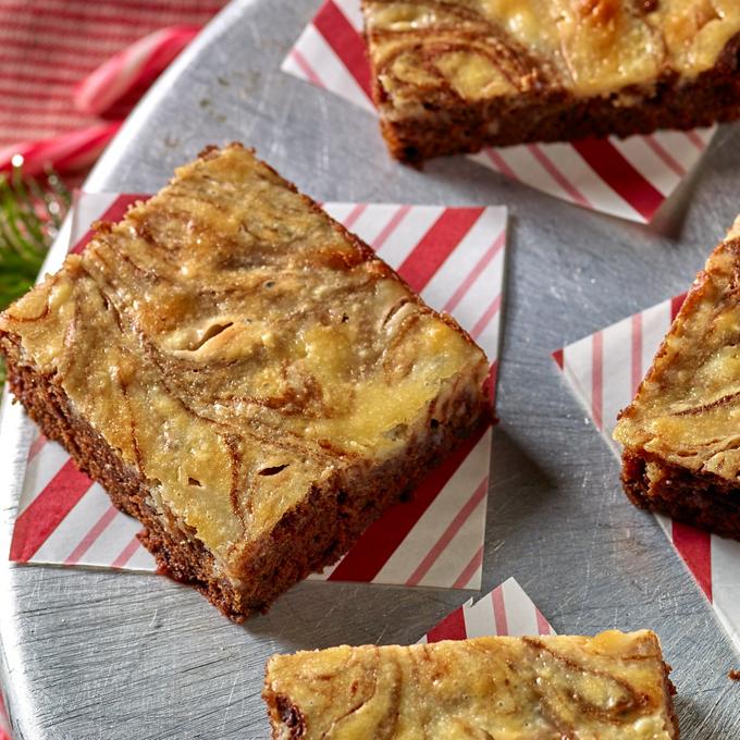 Candy Cane Cheesecake Brownies Recipe from H-E-B