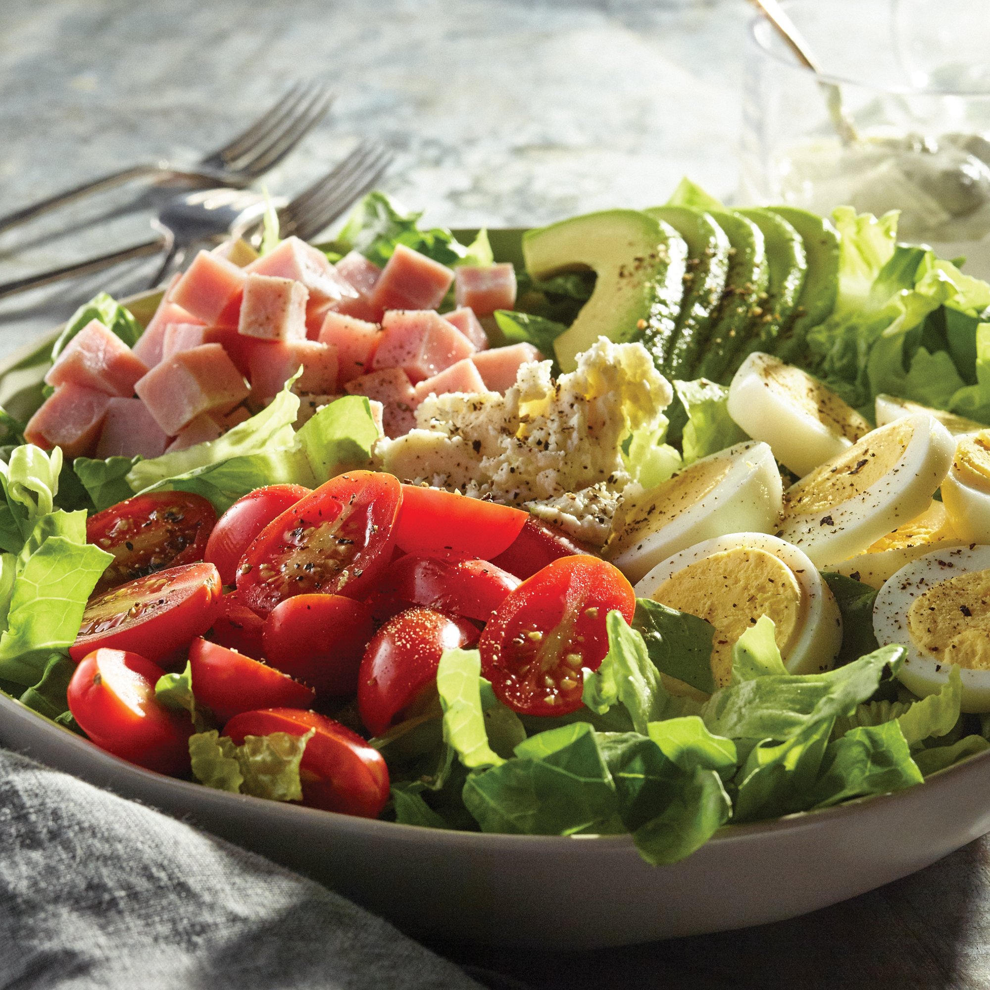 Chef's Cobb Salad with Dijon Buttermilk Dressing Recipe from H-E-B