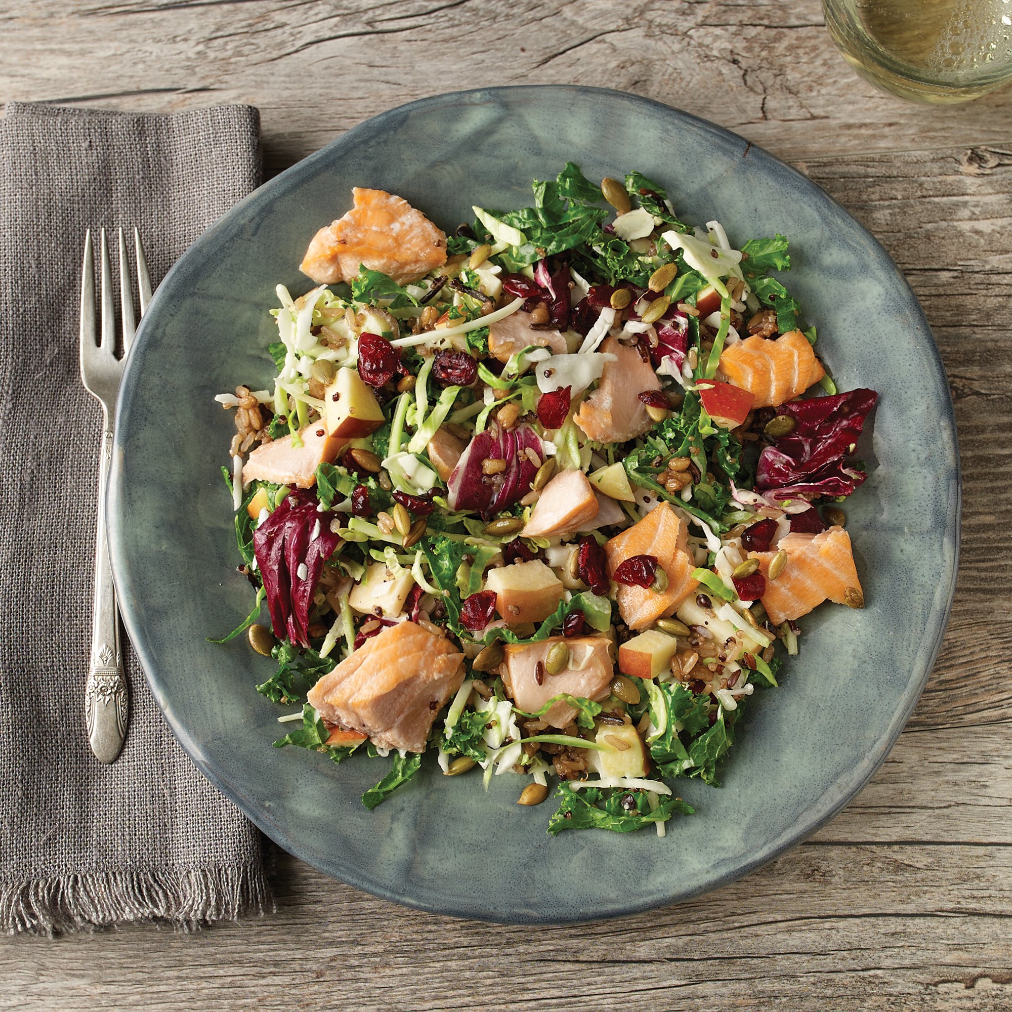 Cold Salmon Salad with Apples and Grains Recipe from H-E-B