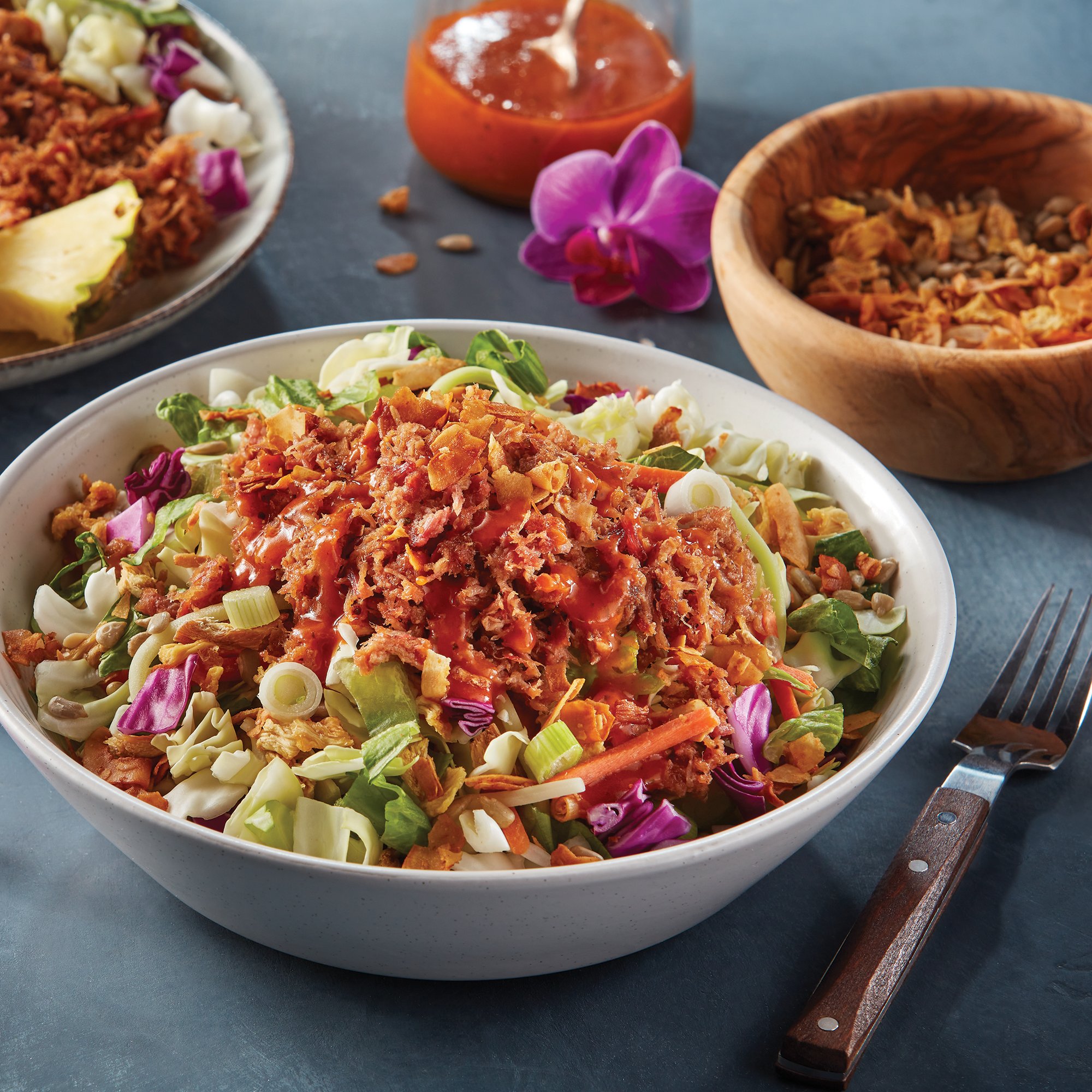 Crispy Luau Pulled Pork Salad Recipe from H-E-B