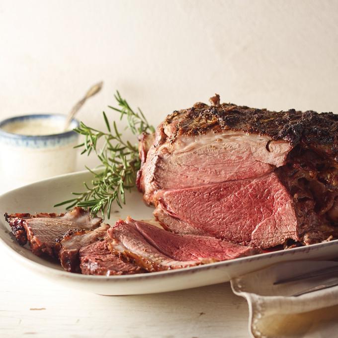 Herb Crusted Lamb with Garlic Horseradish Sauce Recipe from H-E-B