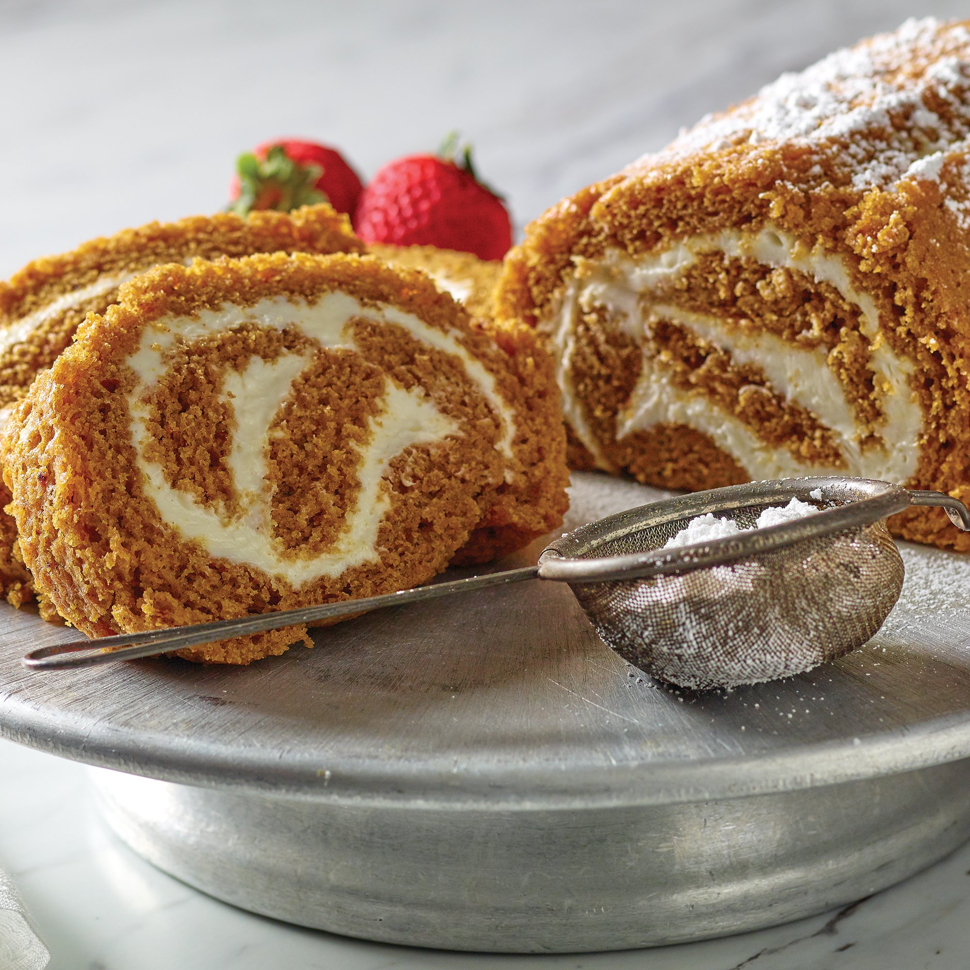 Pumpkin Log with Cream Cheese Buttercream Recipe from H-E-B