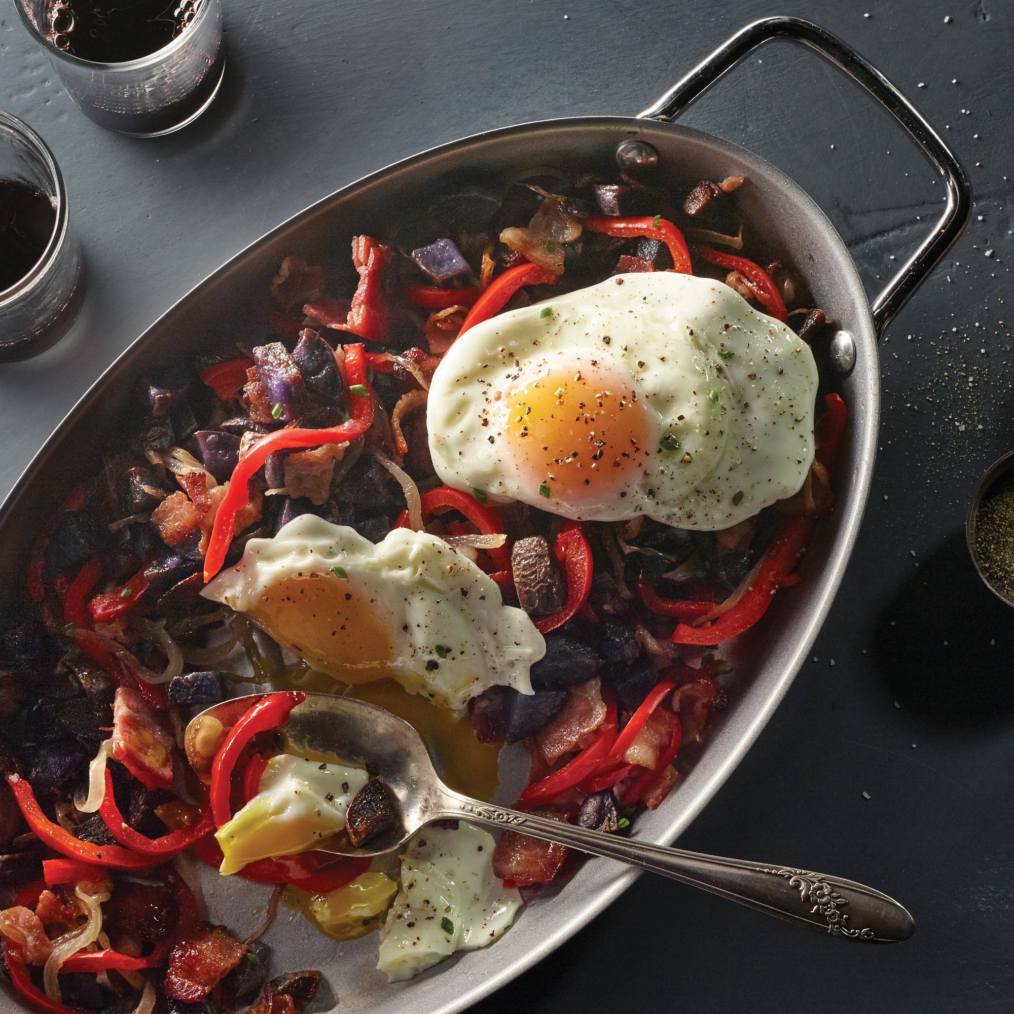 Purple Potato & Bacon Breakfast Hash Recipe from H-E-B