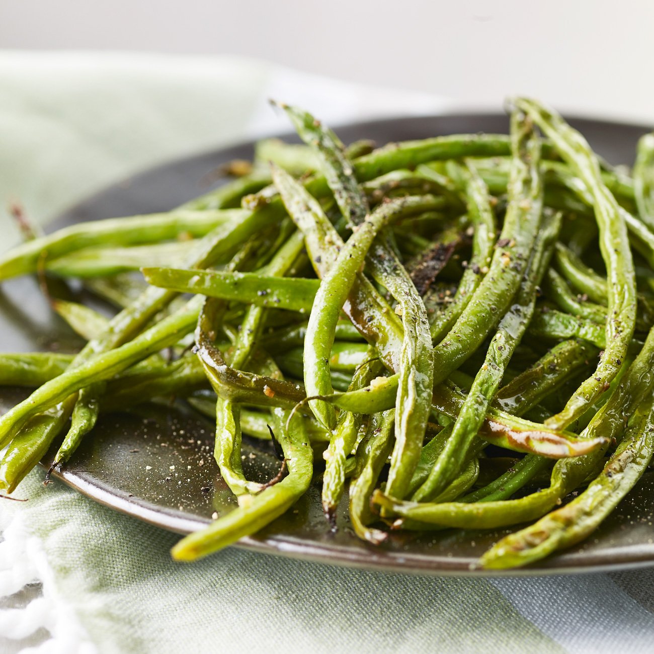 Roasted French Green Beans with Truffle Butter Recipe from H-E-B
