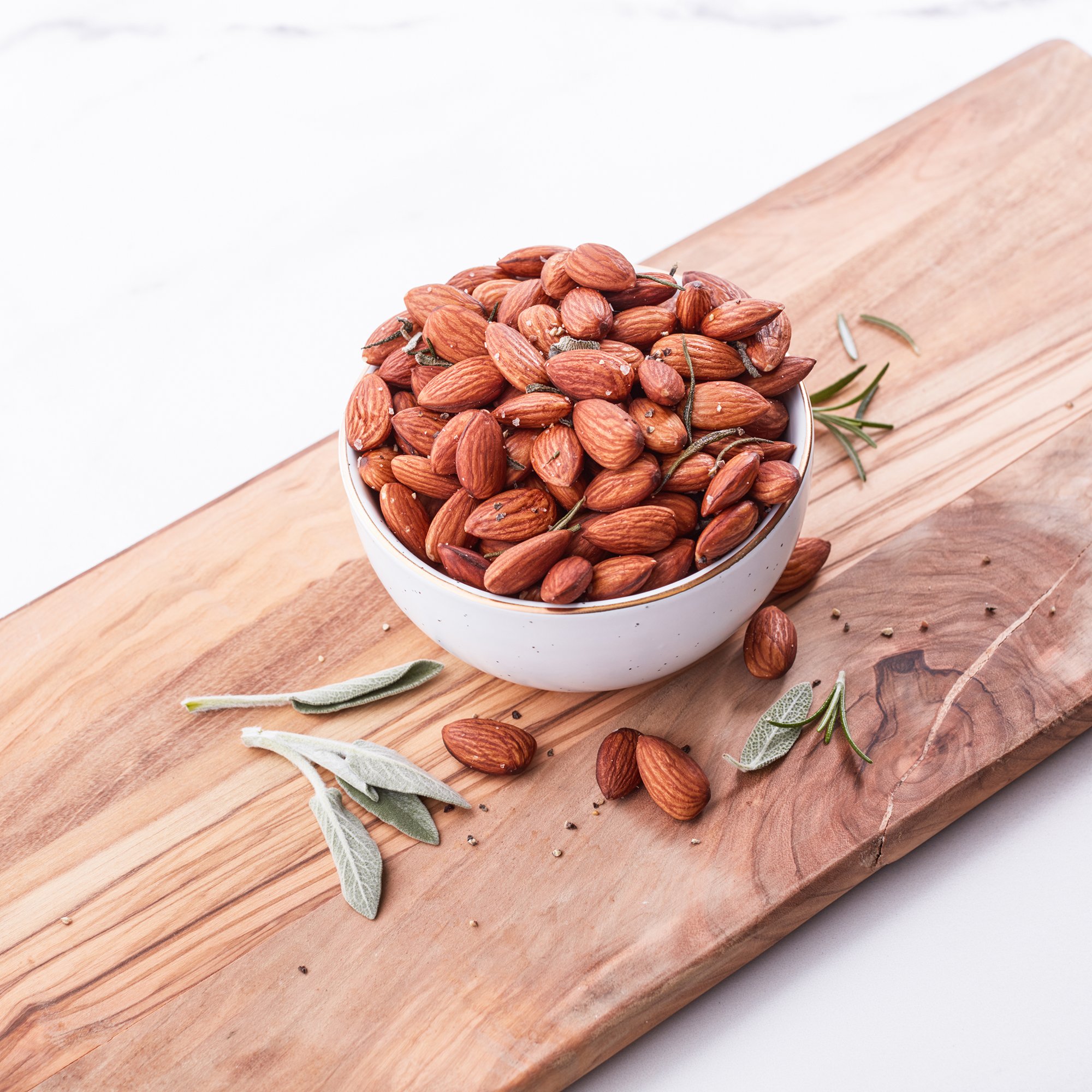 Sage and Rosemary Fried Almonds Recipe from H-E-B