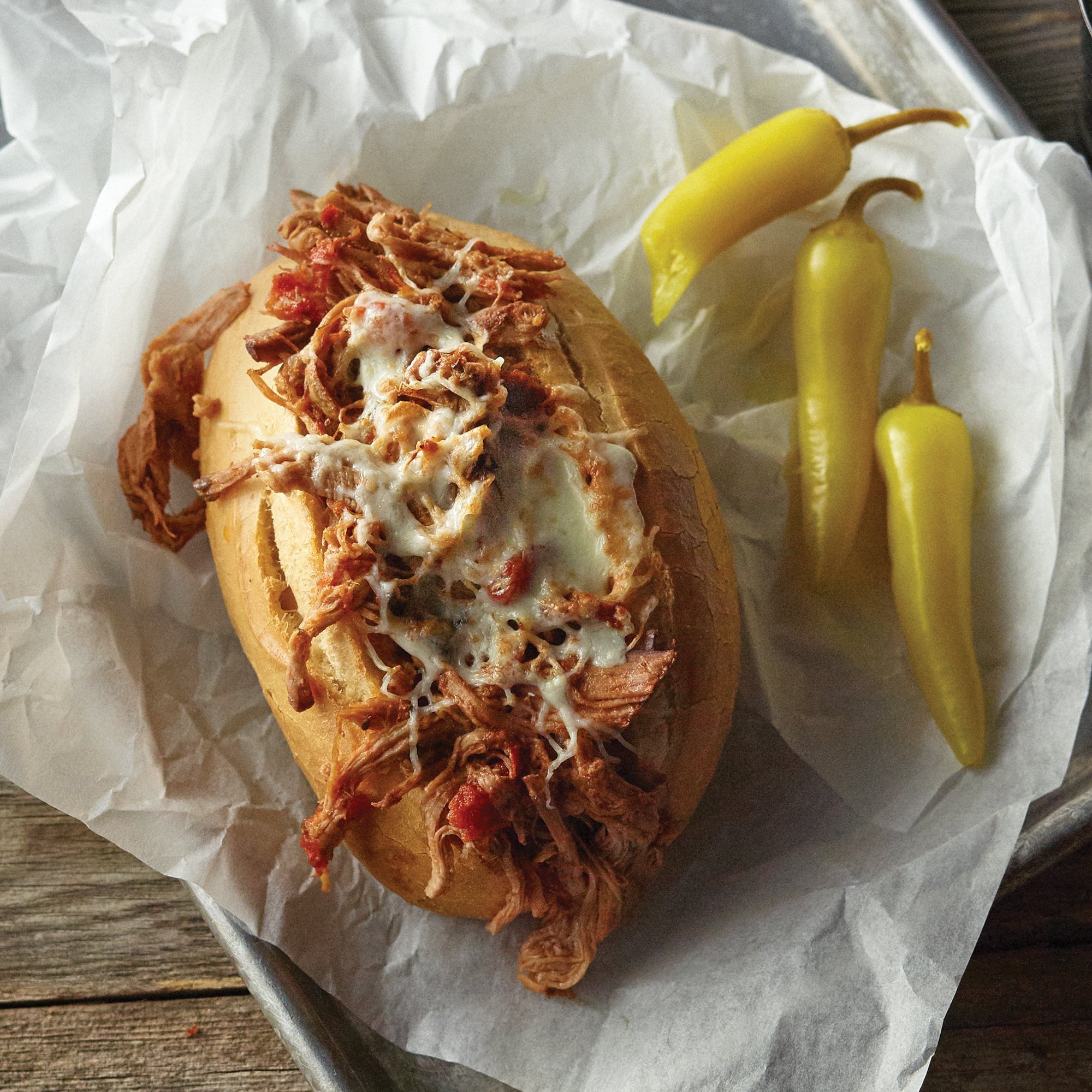 Slow Cooker Italian Pulled Pork Subs Recipe from H-E-B