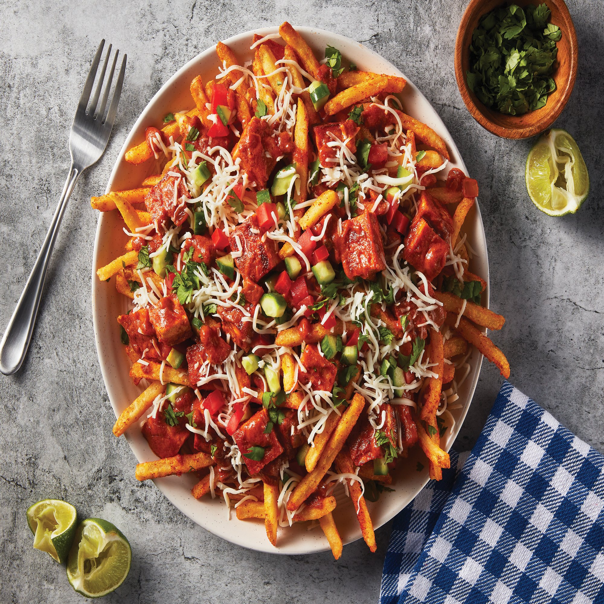 Tofu Butter Masala Poutine Recipe from H-E-B