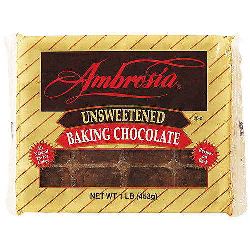Ambrosia Unsweetened Baking Chocolate Shop Baking chocolate candies at H E B