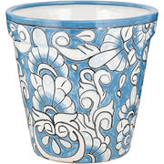 Blue Orange Pottery Diagonal Wave Talavera Planter - Shop Pots ...