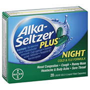 Alka-Seltzer Plus Night Cold and Flu Formula Liquid Gels - Shop ...
