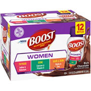 BOOST Women Ready to Drink Nutritional Drink Rich Chocolate 12 pk ...