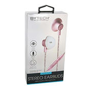 Bytech Rose Gold Stereo Earbuds with Microphone - Shop Audio at H-E-B