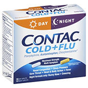 Contac Cold + Flu Multi-symptom Day And Night Maximum Strength Caplets ...