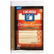 Finlandia Imported Premium Cheddar Gruyere Cheese Slices - Shop Cheese ...