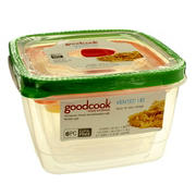 Good Cook Vented Lid Durable Square Food Storage Container Set - Shop ...