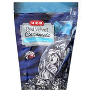 H-E-B Red Velvet Caramels Covered In Chocolate Flavored Coating - Shop ...