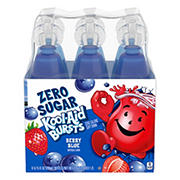 Kool-Aid Bursts Zero Sugar Berry Blue Soft Drink 6.75 oz Bottles - Shop ...