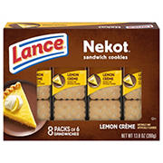 Lance Nekot Lemon Creme Cookie Sandwiches - Shop Snacks & Candy at H-E-B