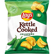 Lay's Kettle Cooked Jalapeno Potato Chips - Shop Snacks & Candy at H-E-B