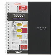 Mead Five Star 1 Subject Wirebound Wide Ruled Notebook, Black - Shop ...