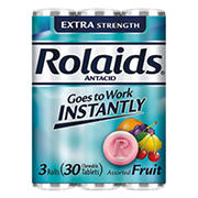 Rolaids 3 Roll Packs Extra Strength Tablets Mint - Shop Digestion ...