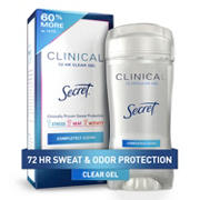 Secret Clinical Strength Clear Gel Antiperspirant And Deodorant ...