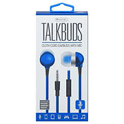 Sentry Talkbuds Cloth Cord Earbuds with Mic - Blue - Shop Electronics ...