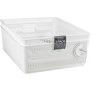 Simplify White Large Slide & Stack Storage Totes - Shop Storage ...