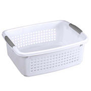 Starplast White Stacking Basket with Handle - Shop Storage ...