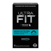 Trojan Ultra Fit Sensitive Tip Feel Latex Condoms - Shop Sexual ...