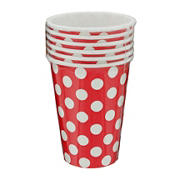 Unique Ruby Red Dots Cups, 12 oz - Shop Disposable Kitchenware at H-E-B
