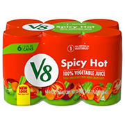 V8 Spicy Hot 100% Vegetable Juice 5.5 oz Cans - Shop Juice at H-E-B