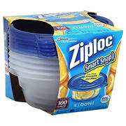 Ziploc Smart Snap Small Bowl Containers and Lids - Shop Kitchen ...