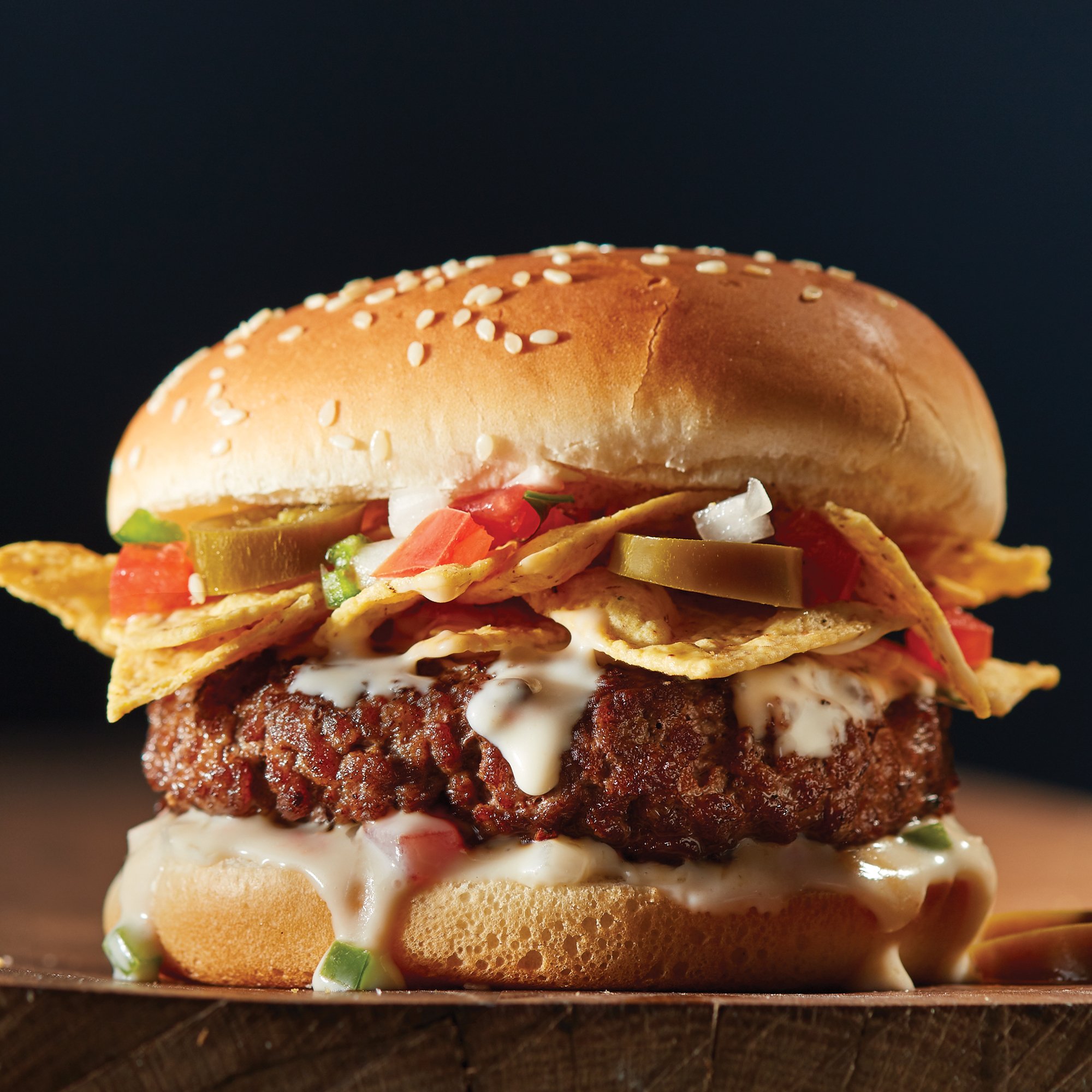 Mile High Nacho Burgers Recipe from H-E-B