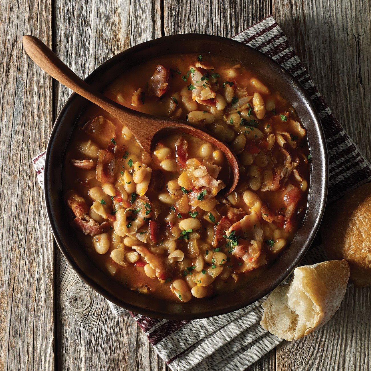 Red Pepper, Bacon and White Bean Soup Recipe from H-E-B